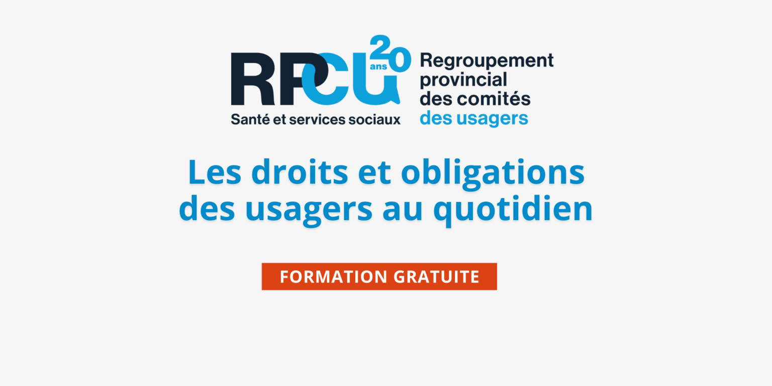 Les droits et obligations des usagers au quotidien – RPCU