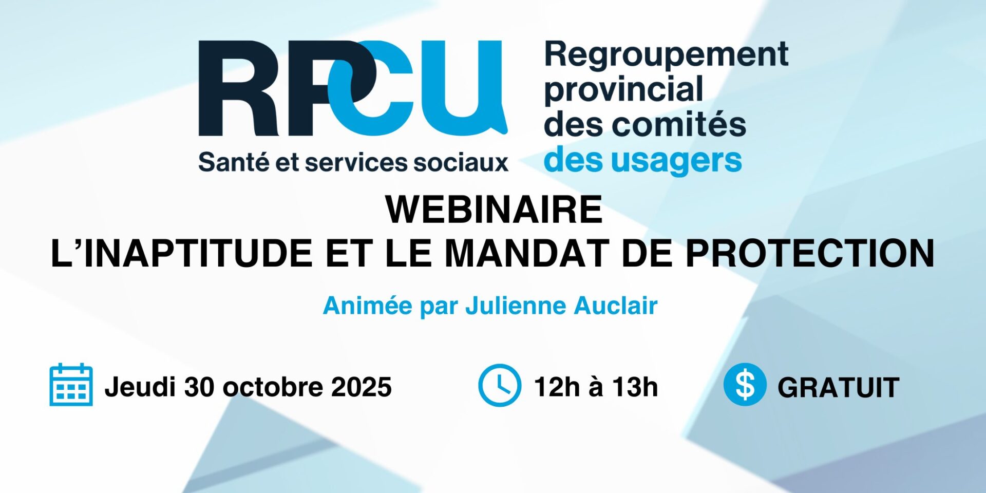 L'inaptitude et le mandat de protection - RPCU